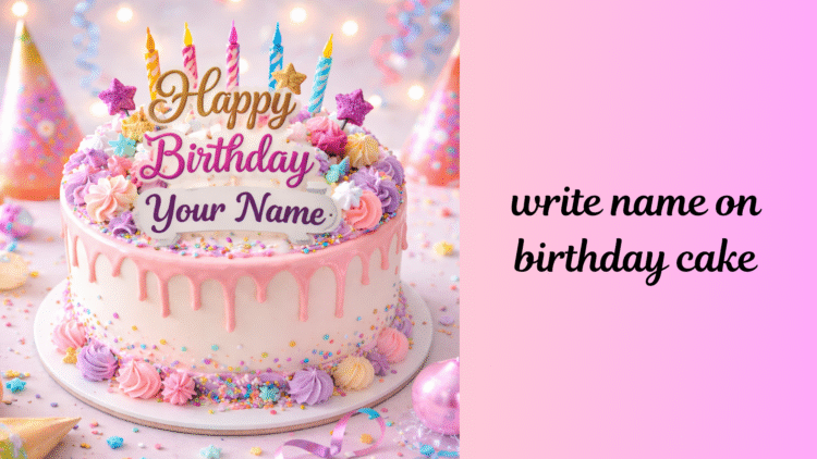 happy birthday cake with name | write name on birthday cake