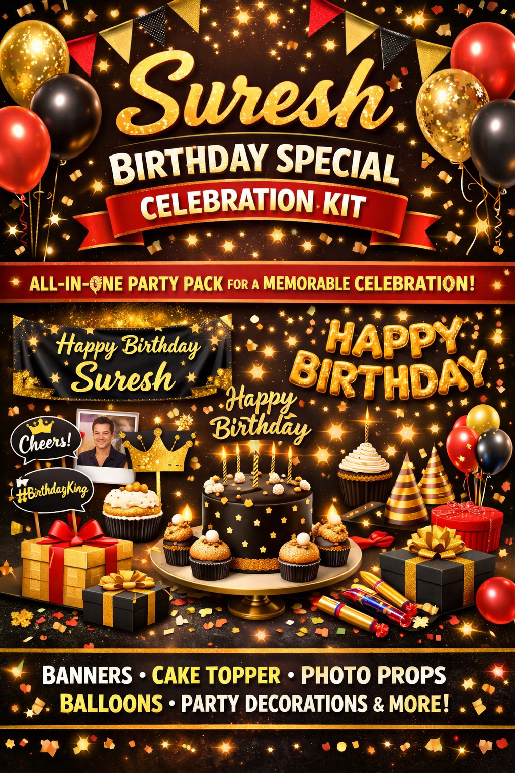 Suresh Birthday Special 🎂 | Name Cake, Wishes, Gifts & Videos